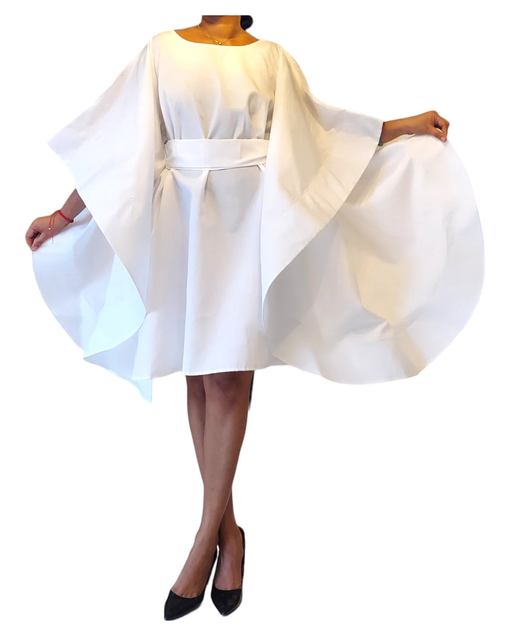 White Wing Poncho Dress – PricedJustRightFashion